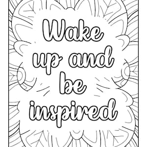 60 Motivational Inspirational Coloring Pages - Etsy