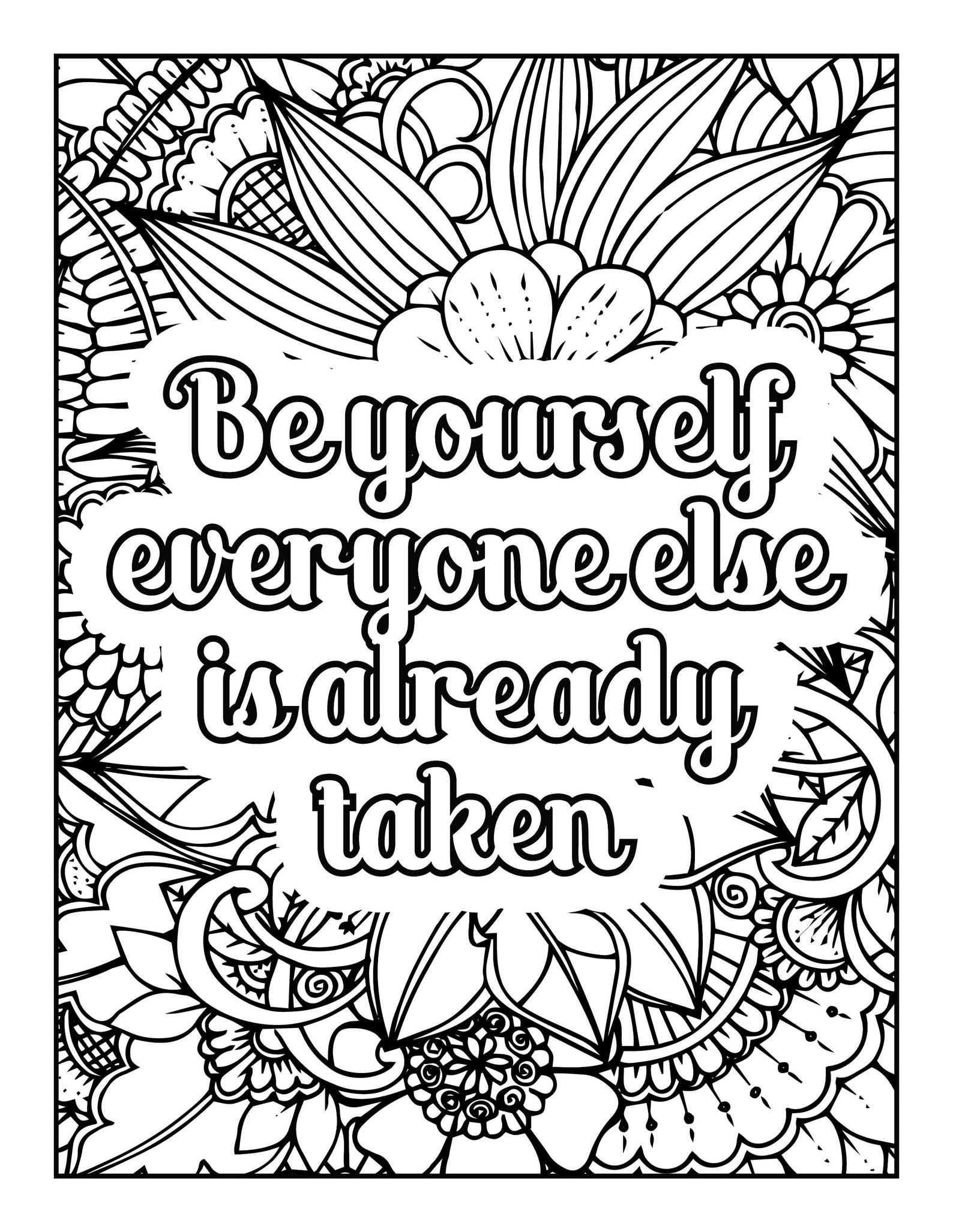 100 Motivational Inspirational Coloring Pages - Etsy
