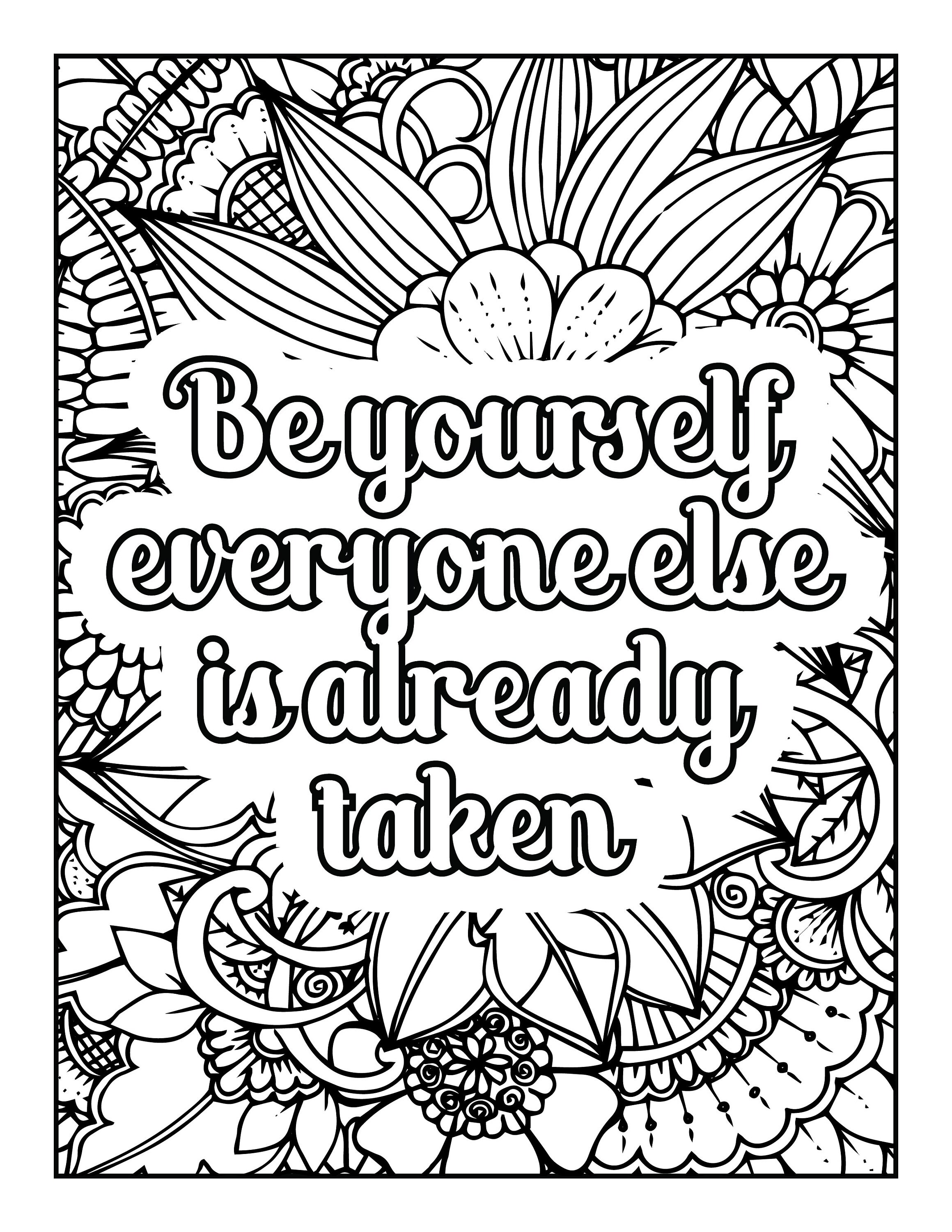 100 Motivational Inspirational Coloring Pages - Etsy