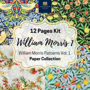 William Morris Patterns 12 Pages Vol. 1 | Vintage, Ephemera, Digital ...