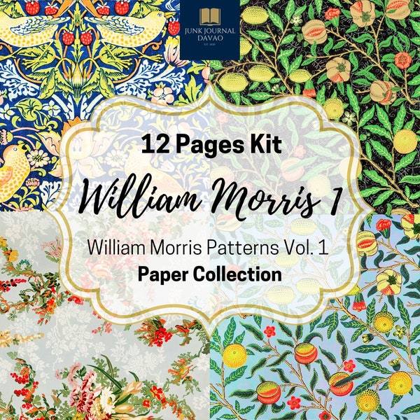 William Morris Embroidery Patterns - Etsy