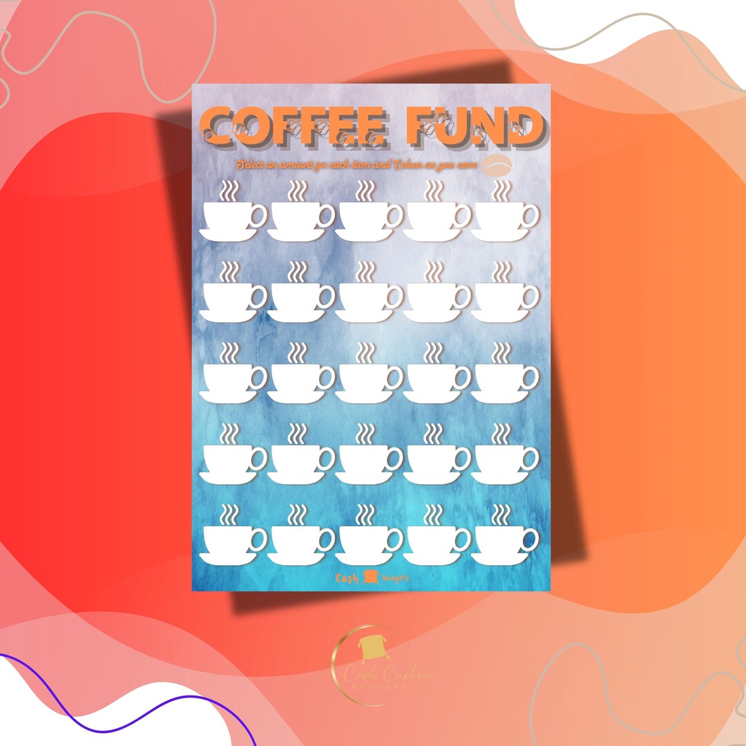 Printable Coffee Fund Savings Tracker Digital Download PDF for ...