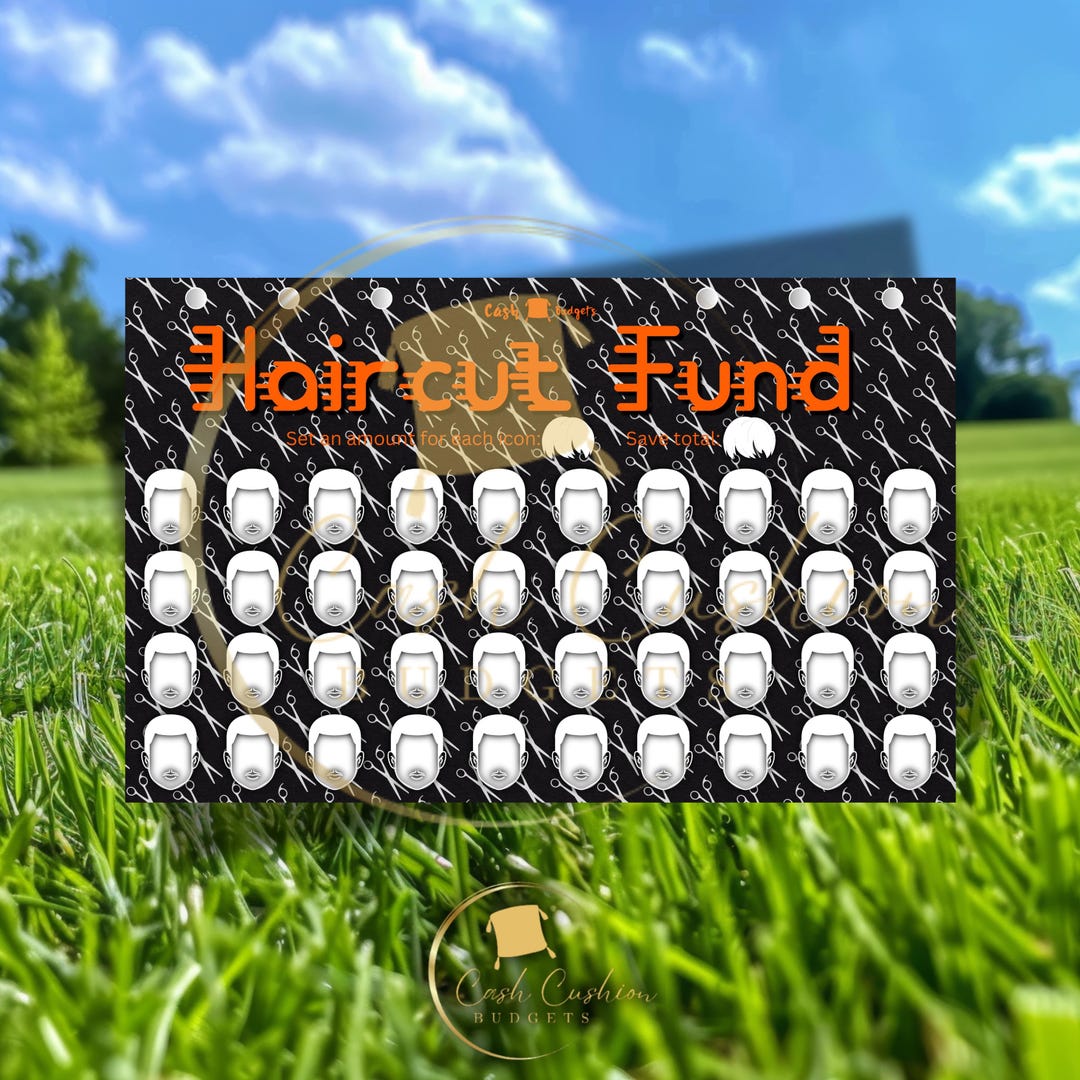 Haircut Fund Savings Tracker Dashboard for A6 Cash Stuffing Binder ...