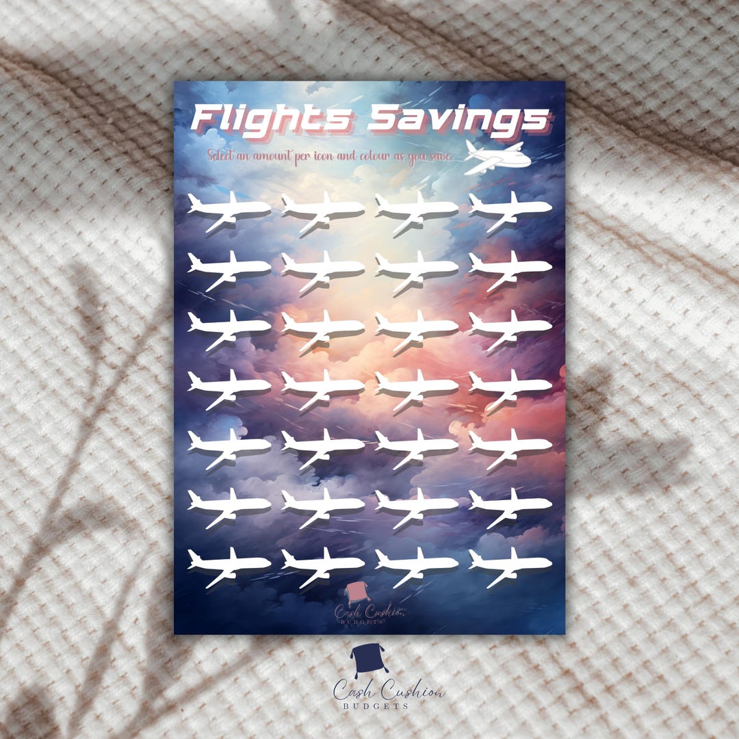 Flights Savings Tracker Printable Travel Budget Template, Instant ...
