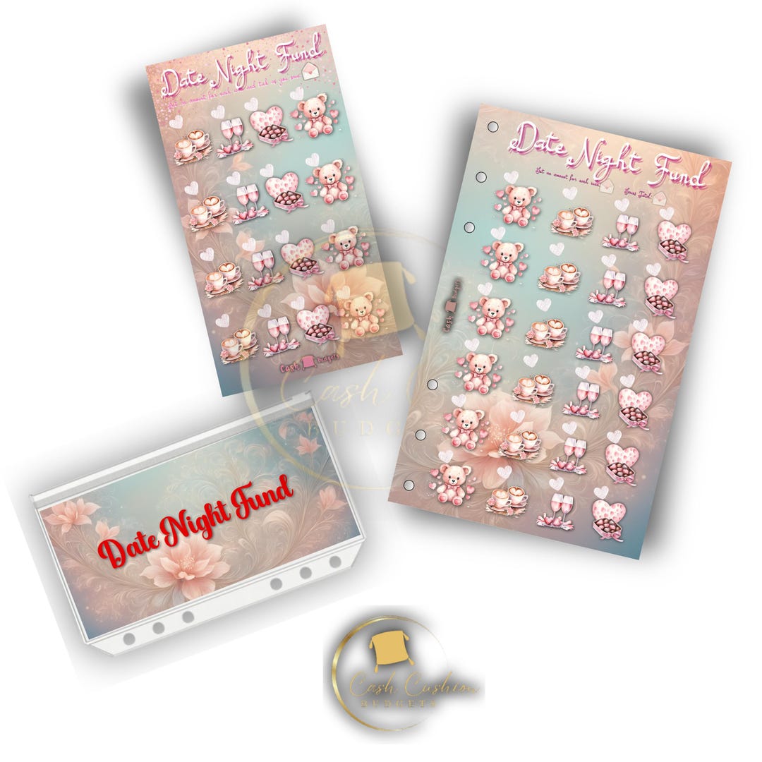 Date Night Funds Savings Tracker: A6 Cash Envelope Budget Insert - Etsy