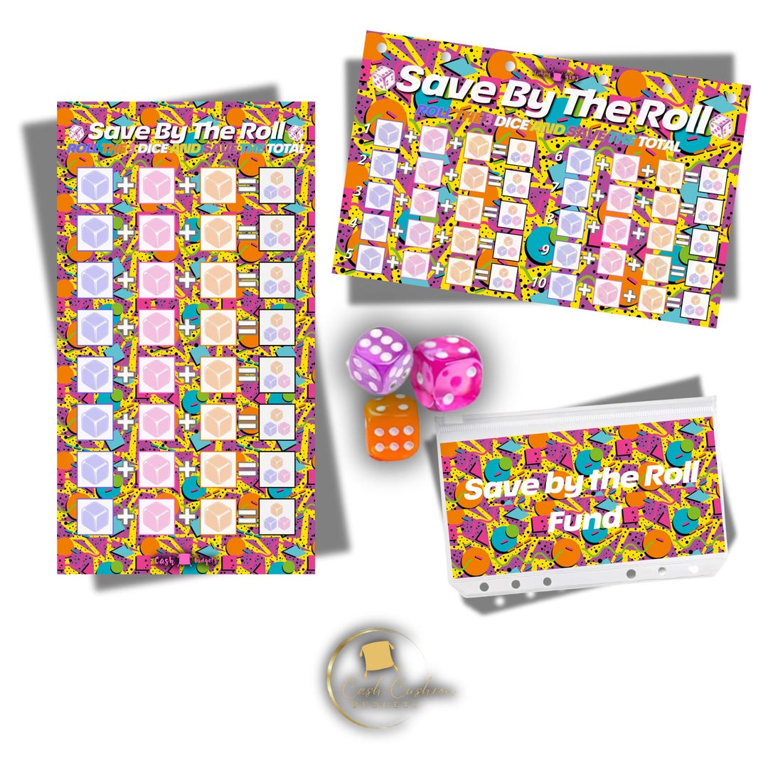 Dice Savings Challenge: Fun Budget Game, A6/A5 Reusable Tracker - Etsy