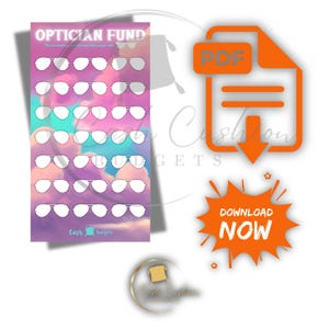 Optician Savings Tracker | Printable Cash Envelope Tracker for A6 ...