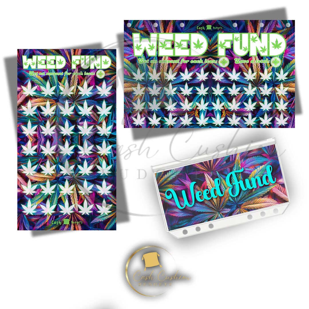 Weed Fund Savings Challenge | A6 Laminated Tracker, Zipper Insert - Etsy