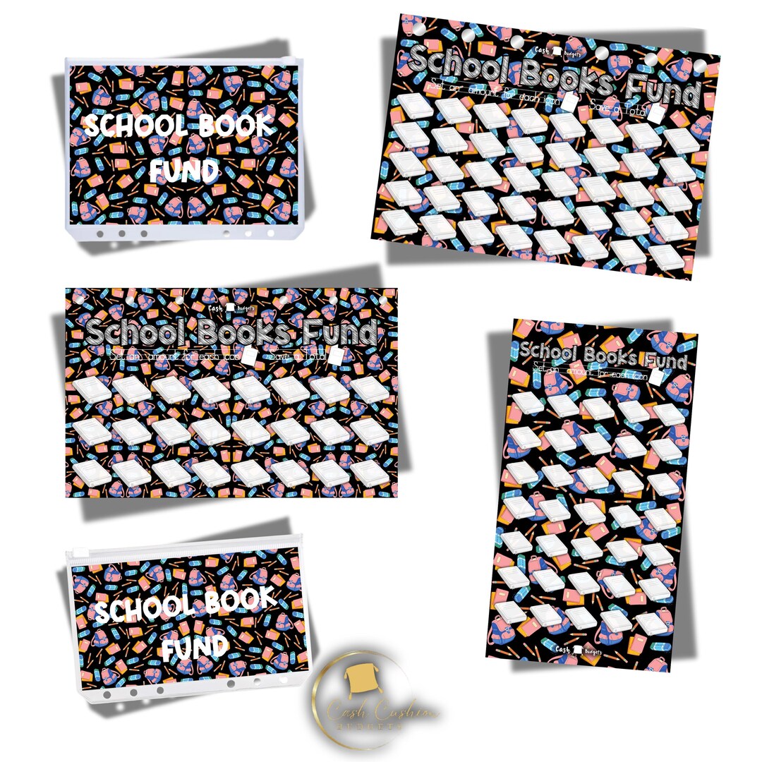 School Books Fund Tracker | Reusable Budget Dashboard / Zipper Insert ...