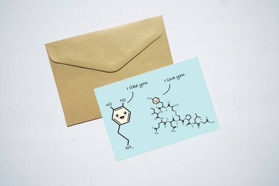 Cute Love Hormones Funny Card DIGITAL DOWNLOAD Printable | Etsy