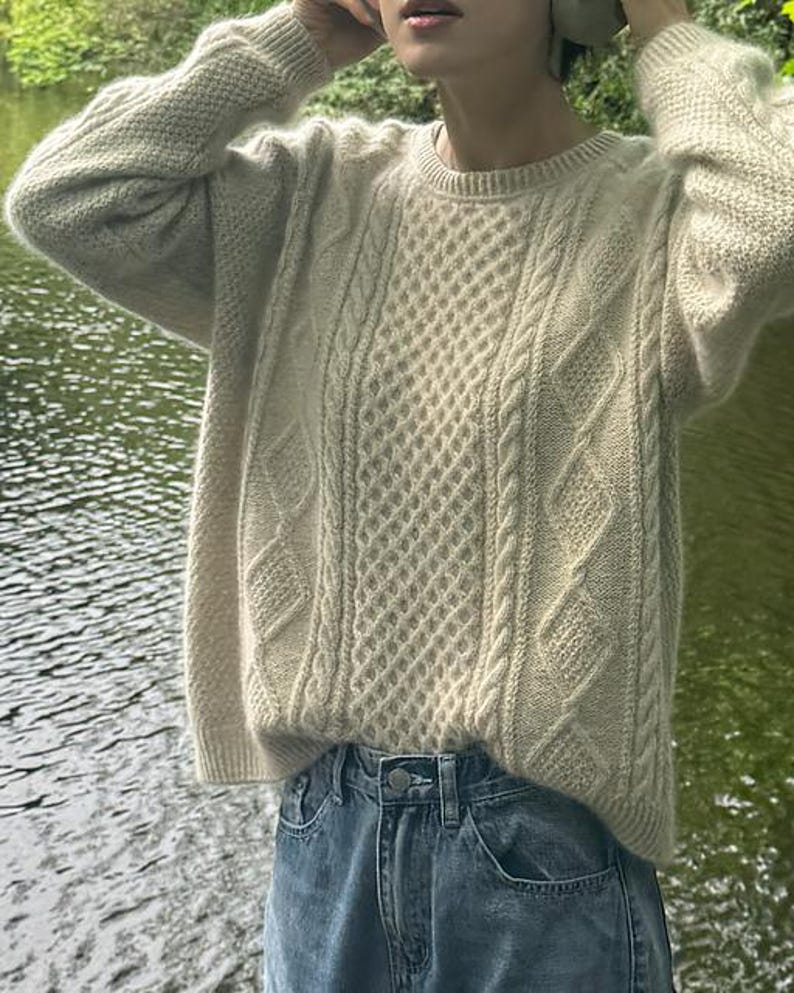 Knitting Pattern - 108 Sweater / Aran Sweater - Etsy