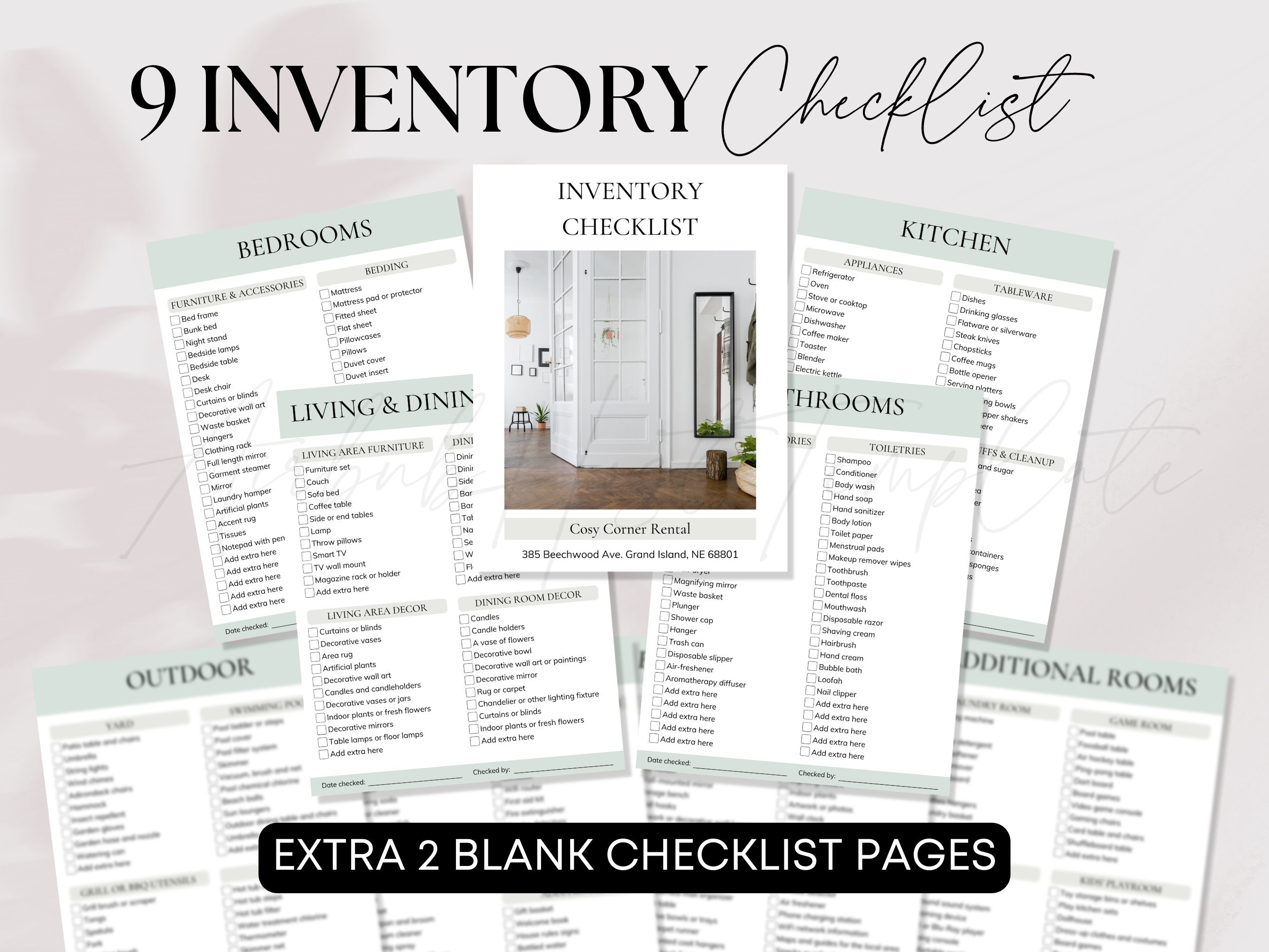 Airbnb Checklist Template Bundle, Editable Airbnb Inventory Checklist ...