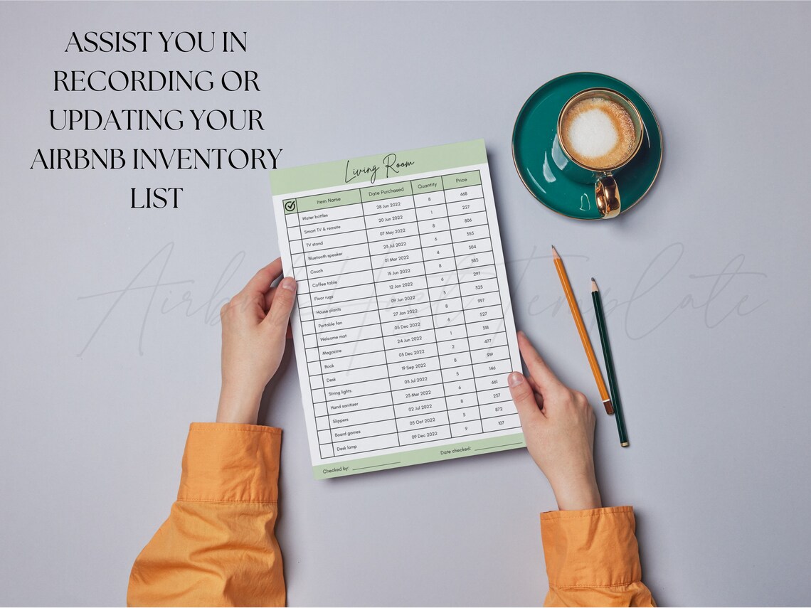 Airbnb Inventory Checklist, Airbnb Essentials, Housekeeping Checklist ...