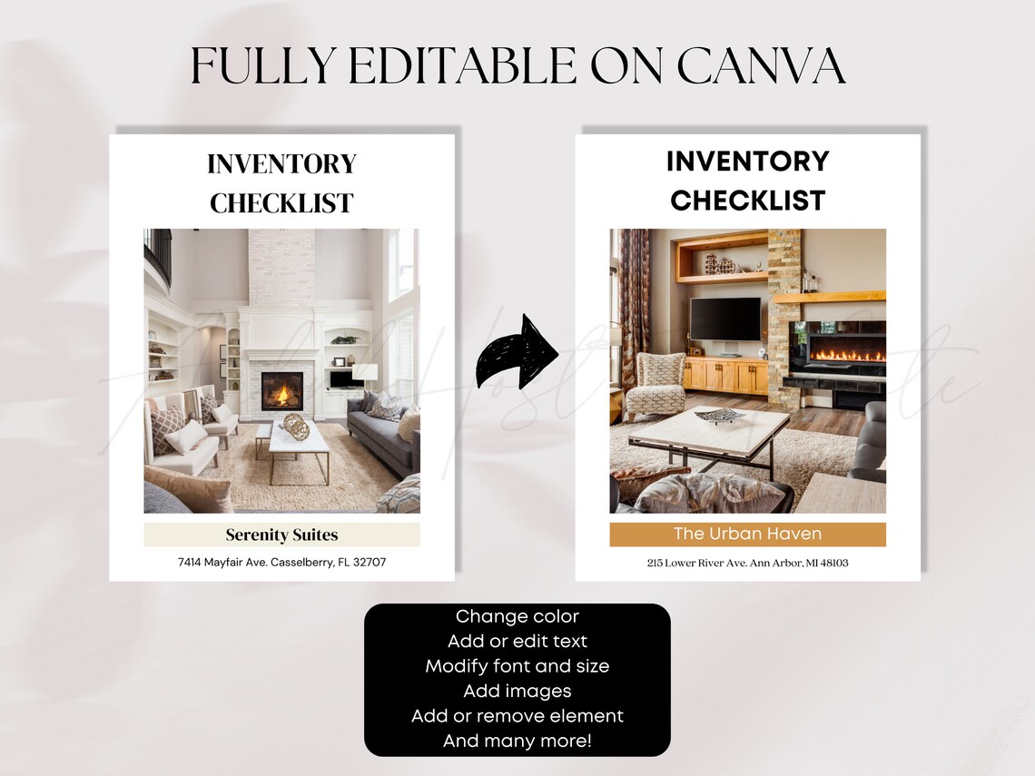 Airbnb Checklist Template Bundle Editable Airbnb Inventory - Etsy