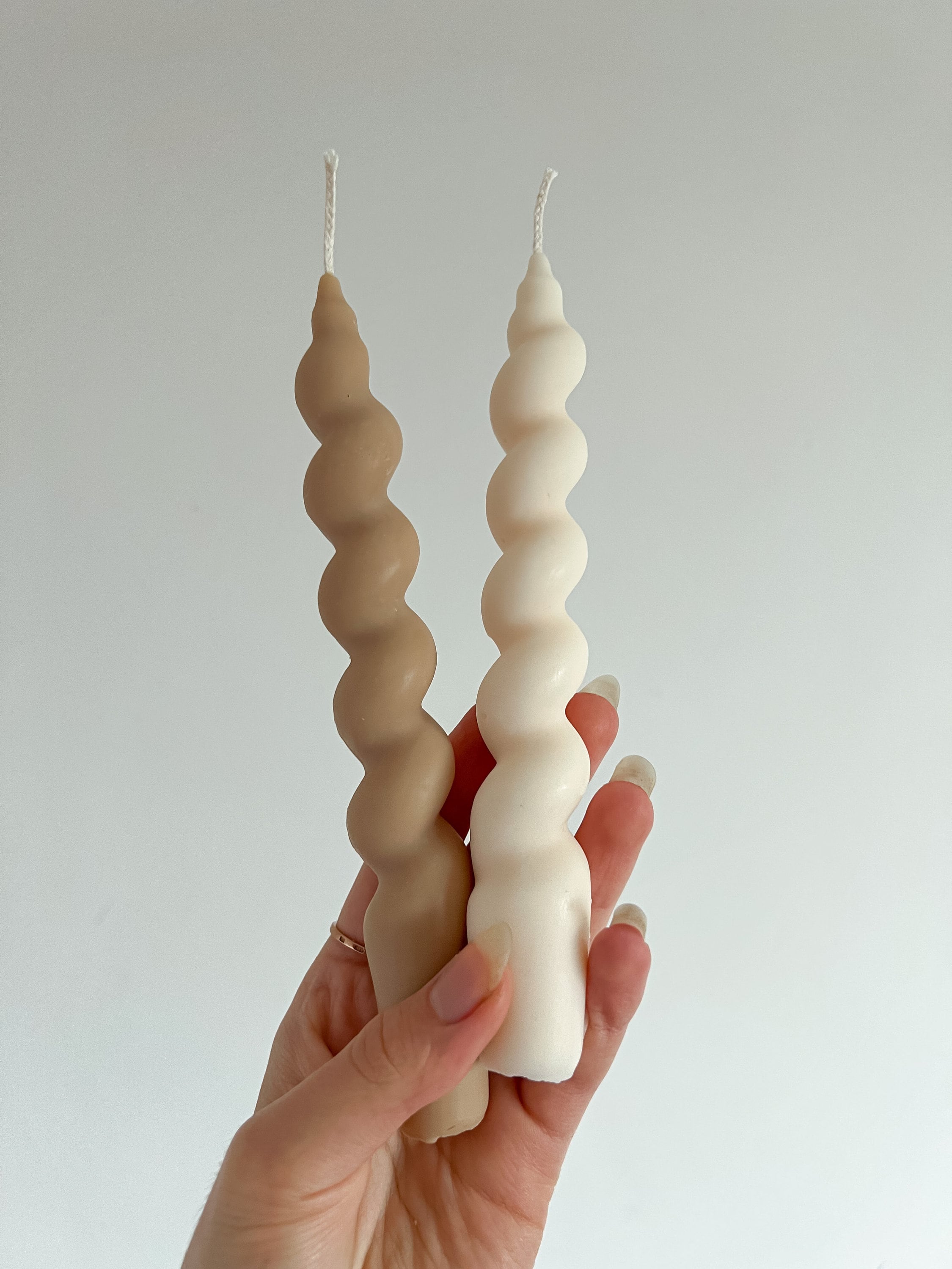 Spiral Twist Candle Twisted Candle 100% Soy Wax I Taper Candle Dinner ...