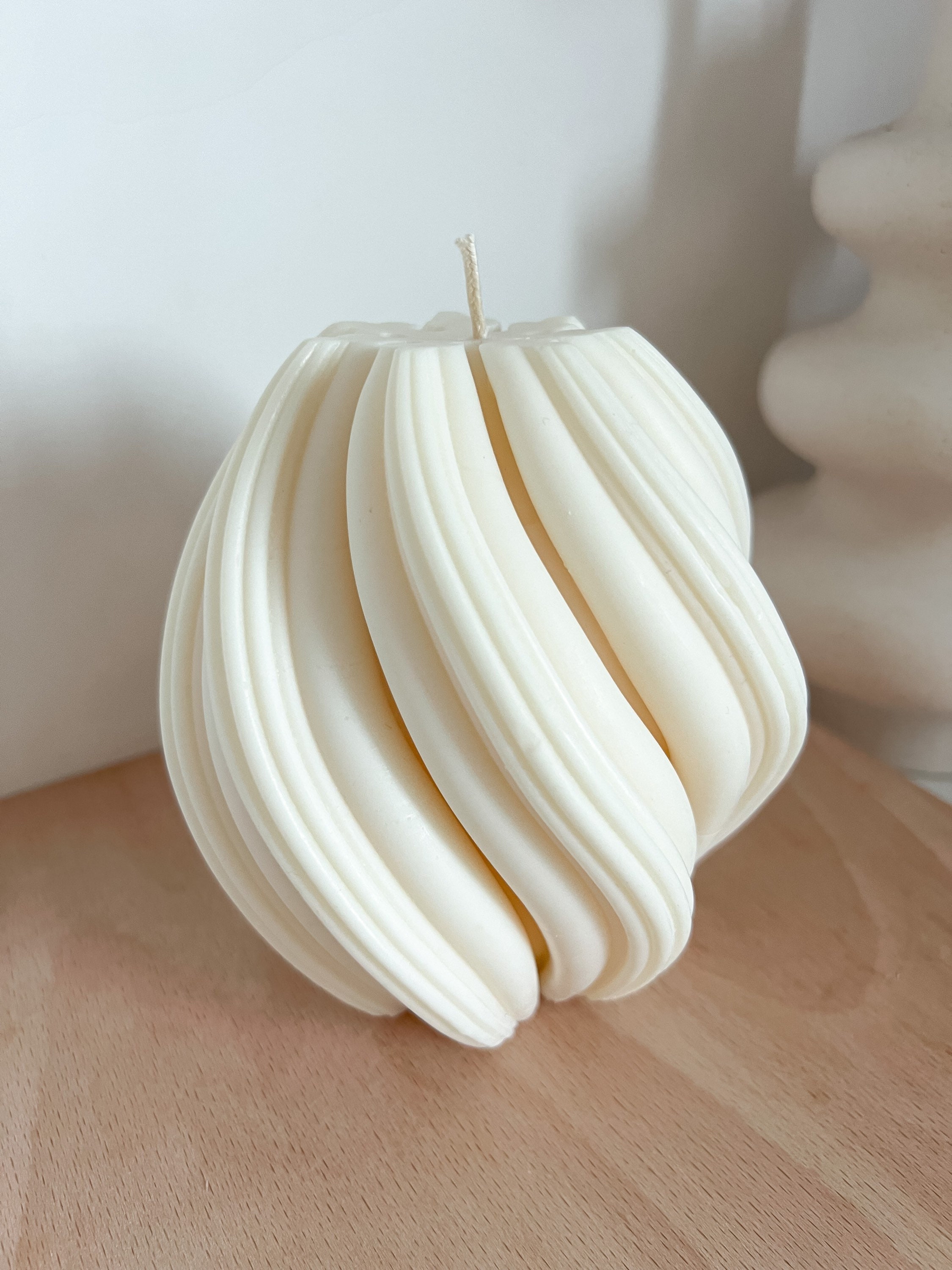 Swirl Candle | Twisted Candle | Geometric Candle | Large Decorative ...