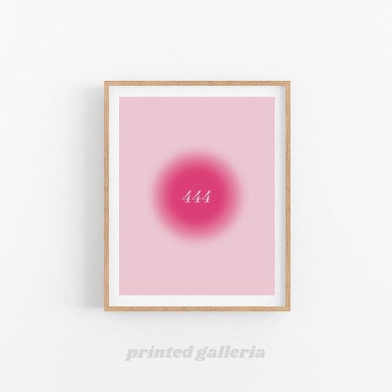 444 Angel Number Aura Gradient Wall Art Print Psychedelic Decor Instant ...