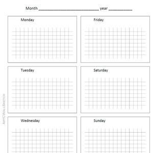 Printable Undated Weekly Planner, A5 Size (148x210mm; 8.3x5.8 Inch), 1 ...