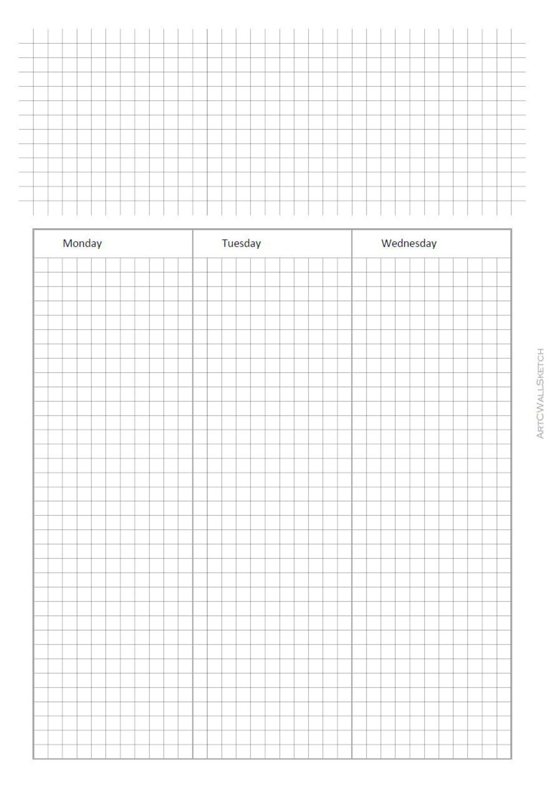 Printable Undated Weekly Planner, A5 Size (148x210mm; 8.3x5.8 Inch), 1 ...