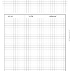 Printable Undated Weekly Planner, A5 Size (148x210mm; 8.3x5.8 Inch), 1 ...