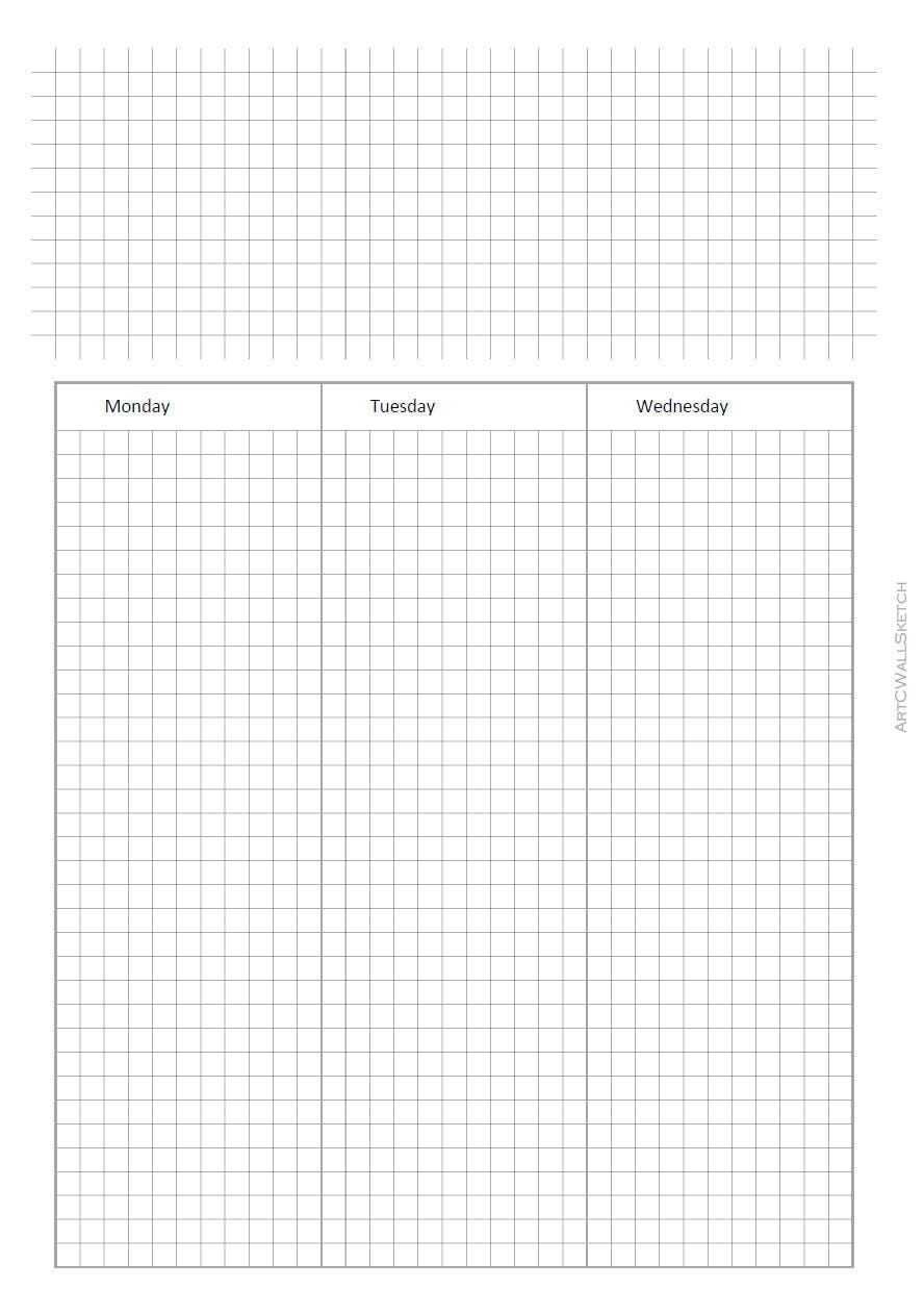 Printable Undated Weekly Planner, A5 Size (148x210mm; 8.3x5.8 Inch), 1 ...