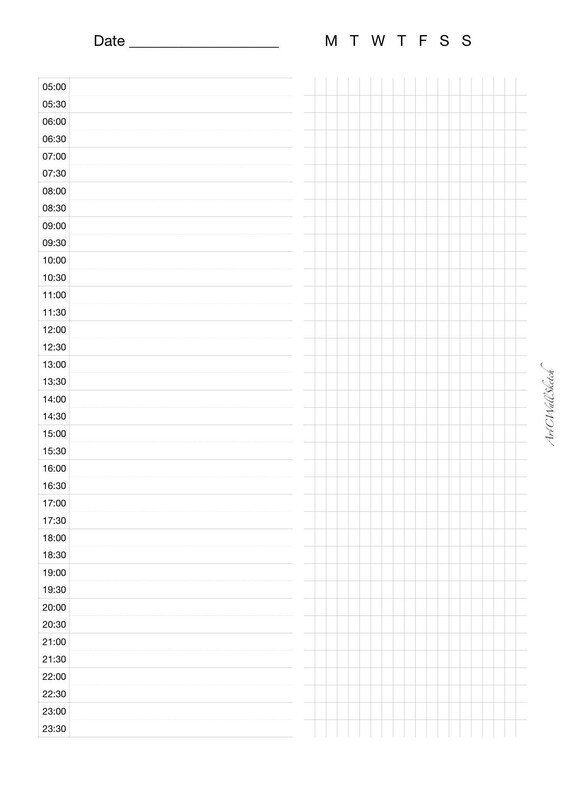 Planner Daily Undated Planner Printable Pages Digitally | Etsy