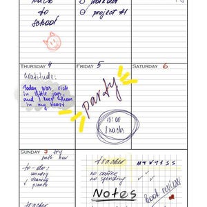 Printable Undated Weekly Planner, A5 Size (148x210mm; 8.3x5.8 Inch), 1 ...
