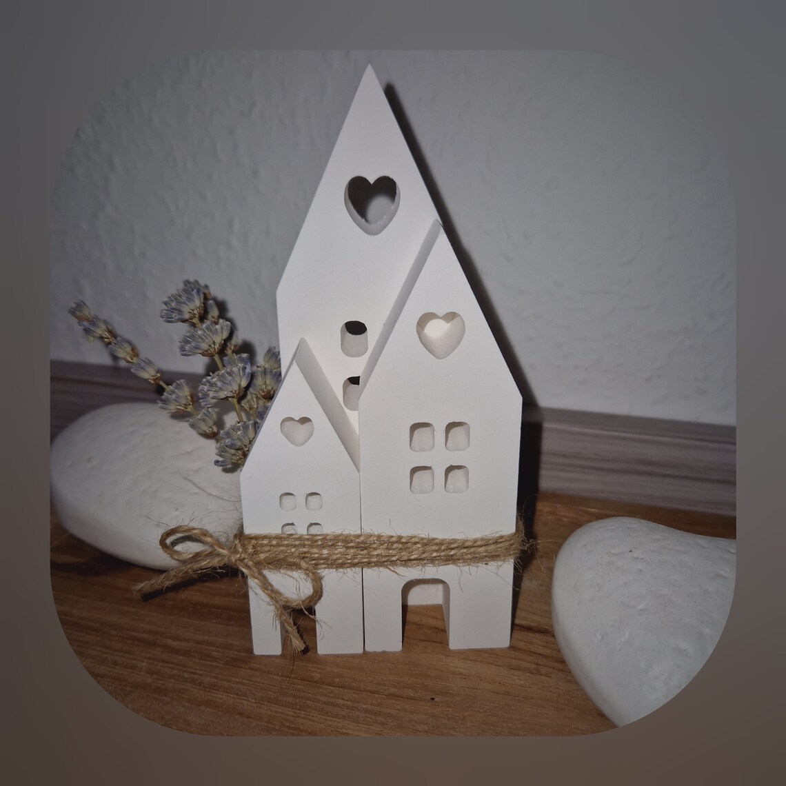 3er Häuser Set ,Raysin, Skandi Deko, Deko , Geschenk ,Mitbringsel ...