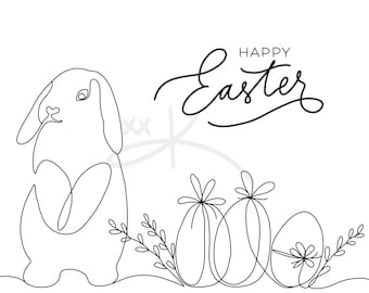 Easter Line Art - Etsy