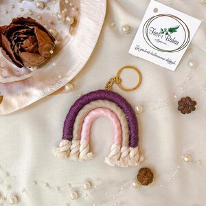 Rainbow Macrame, Macrame Keychain, Macrame Magnet, Keychain Favors for ...