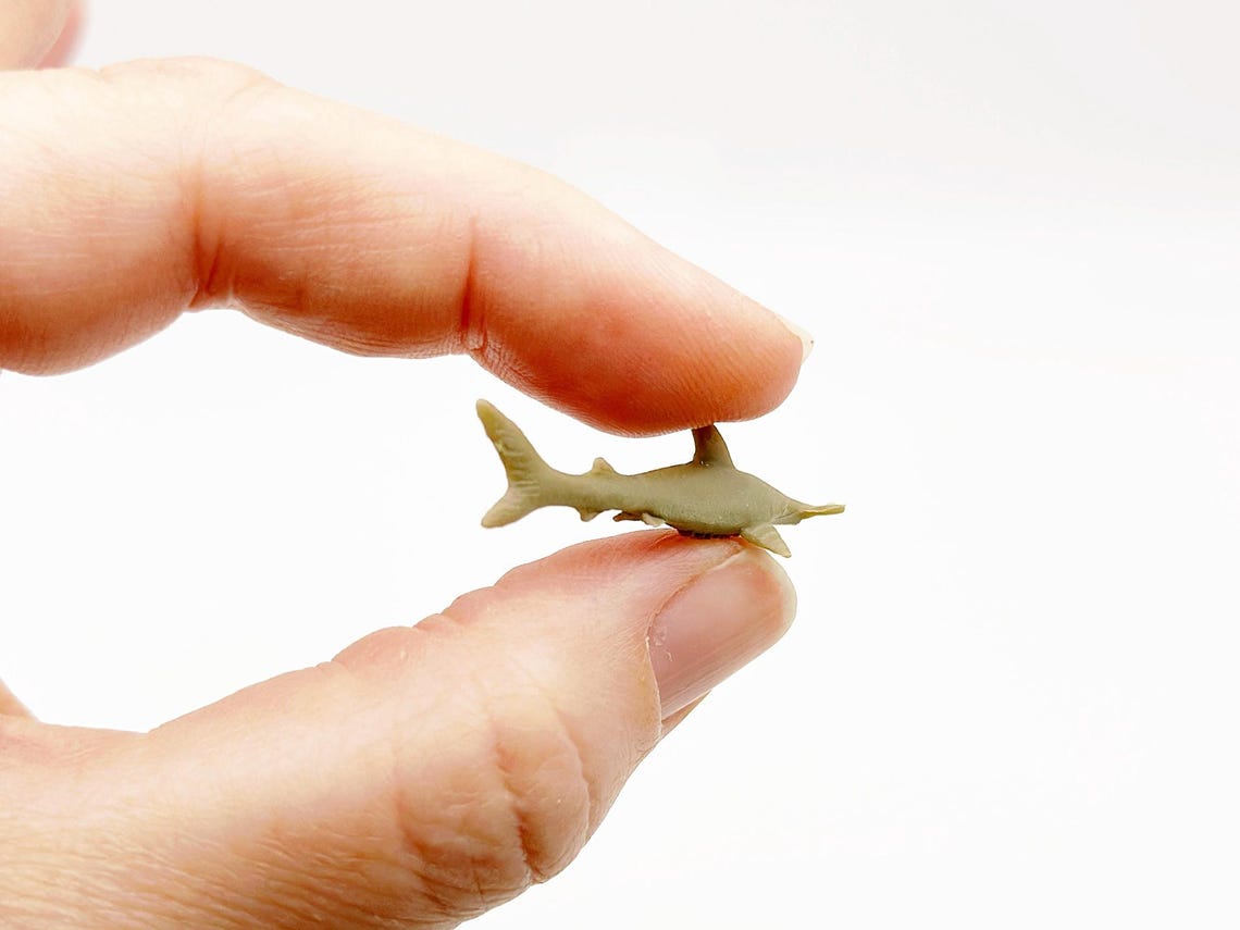 Mini Hammerhead Baby Shark Figurines Tiny Ocean Animals Miniatures ...