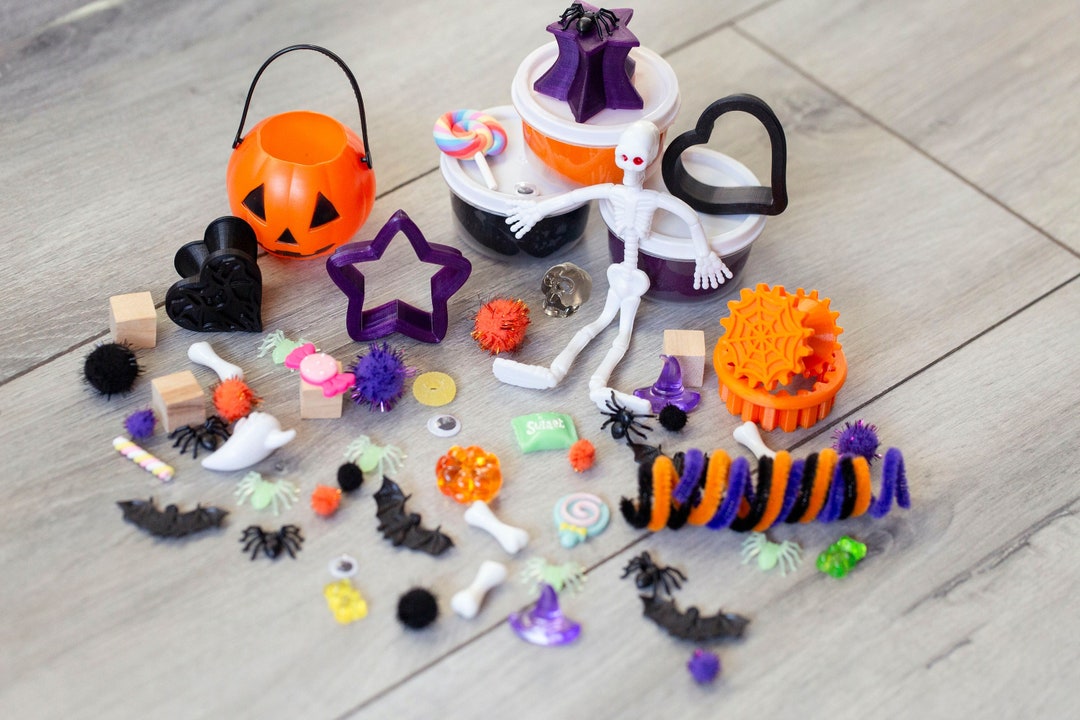 Halloween Playdough Kit, Halloweensensory Kit, Play Dough Kit, Sensory ...