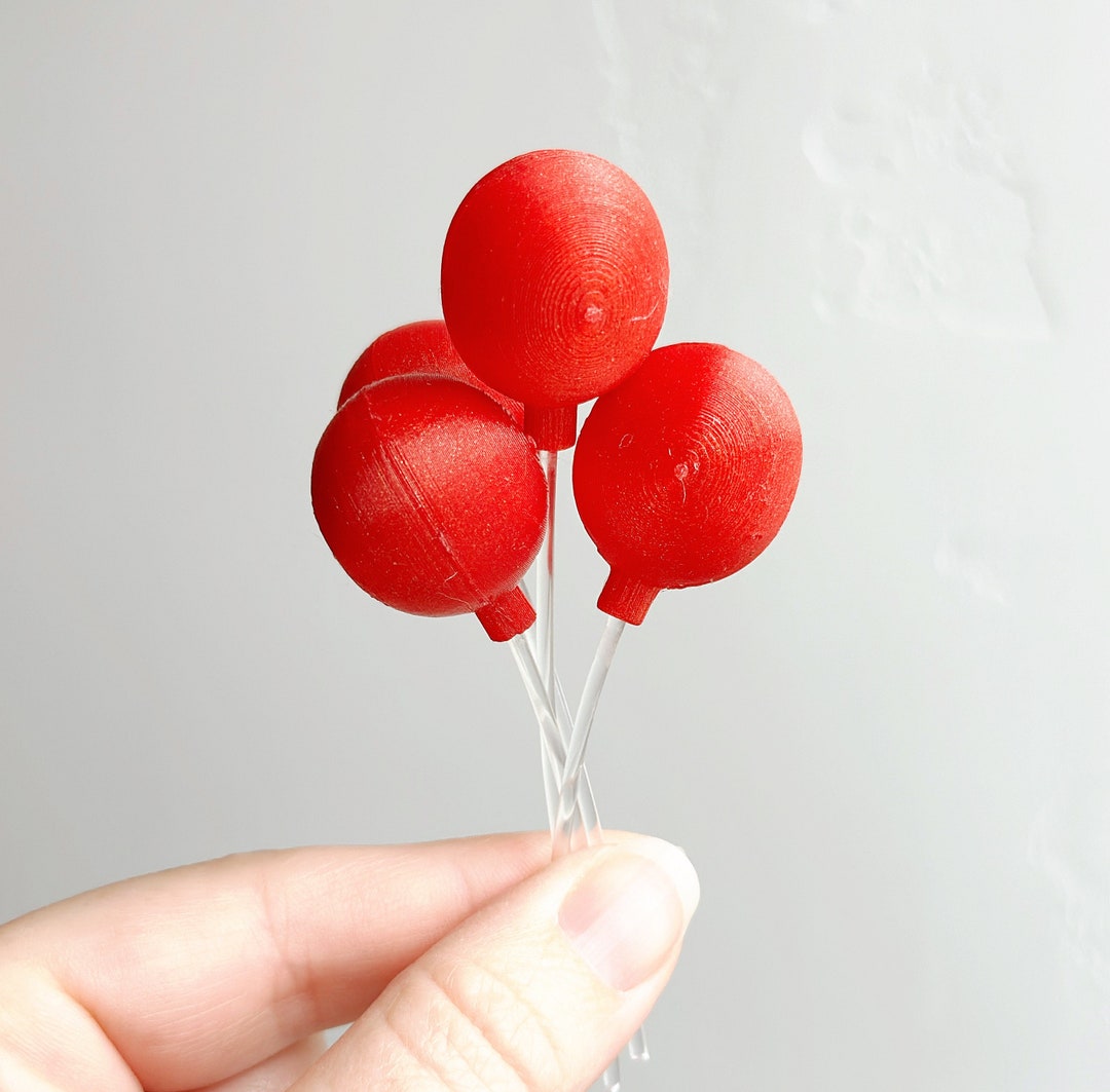 4 Pc Mini Balloon Cake Topper, Balloons for Party Animal Accessory ...