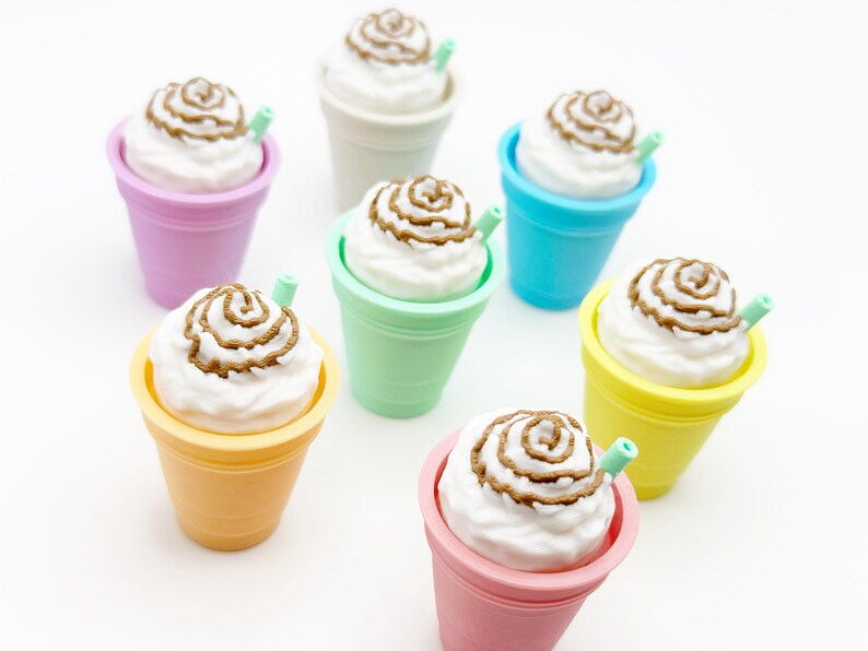 3D Printed Coffee Cup Fidgets Pastel Clicker Toy Tic Tac Toe Set ...