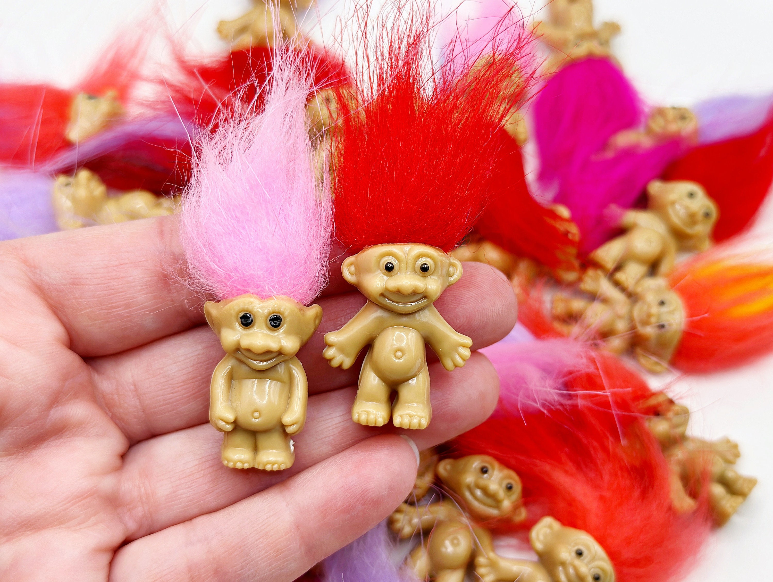 4 Pc Miniature Vintage Trolls Craft Supplies 90s Nostalgia Accessory ...