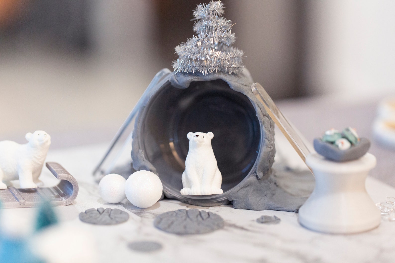 Winter Play Dough Kit, Snowball Sensory Bin, Play Dough, Homemade Play ...