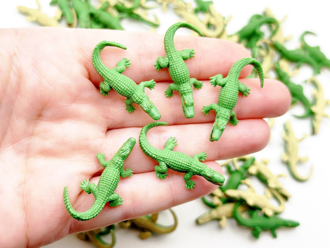 5pc Miniature Alligator Figurines, Tiny Mini Figure, Diorama Supplies ...