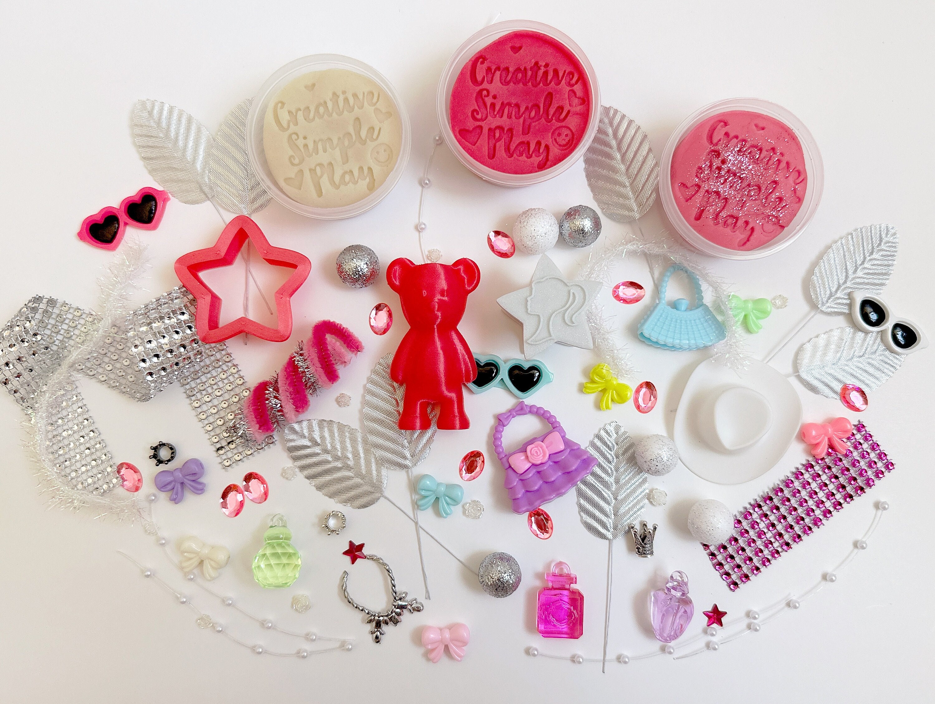 Fashionista Play Dough Kit Hot Pink Play Dough Kit Dress up - Etsy
