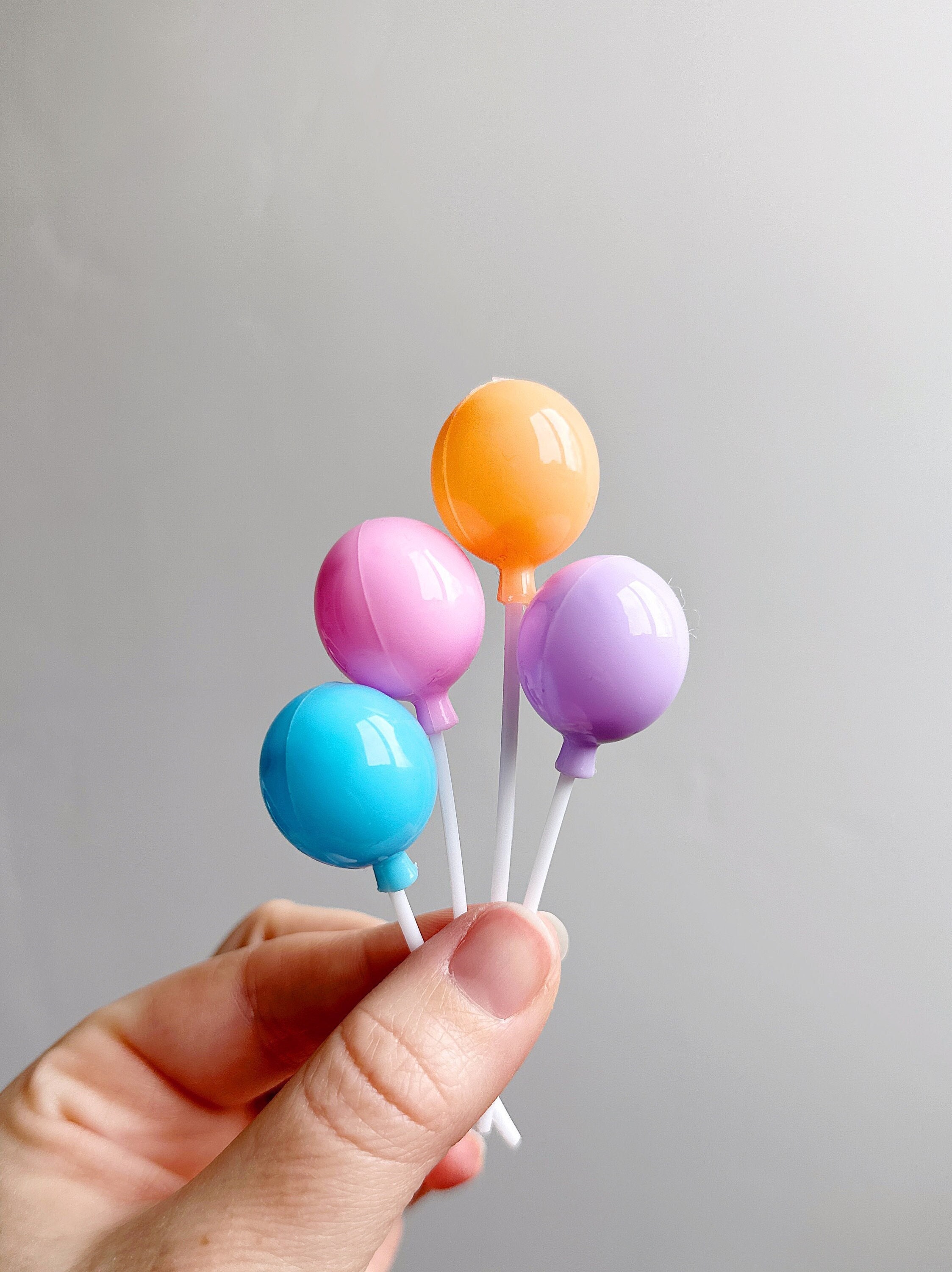 4 Pc Mini Balloon Cake Topper, Balloons for Party Animal Accessory ...