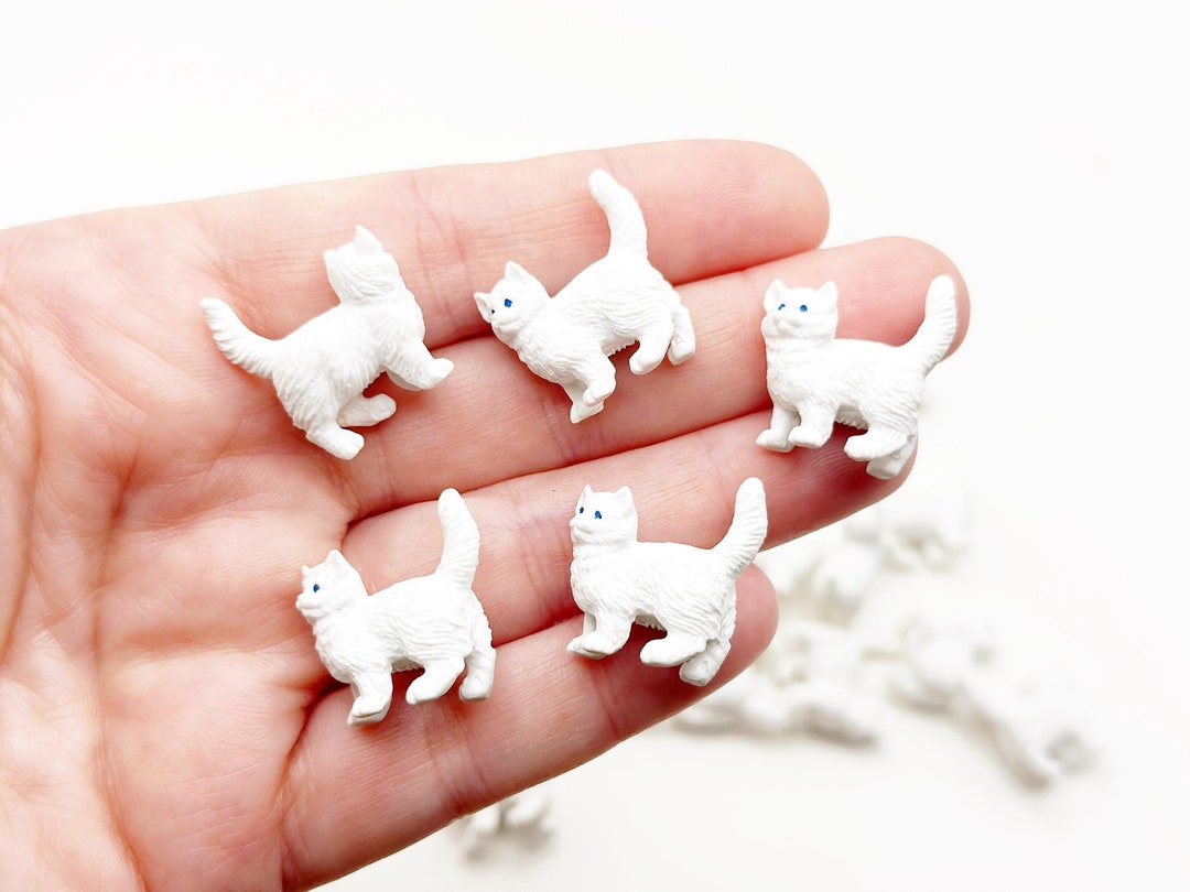 5pc Miniature Kitten Figurines Tiny Mini Figure Diorama Supplies ...