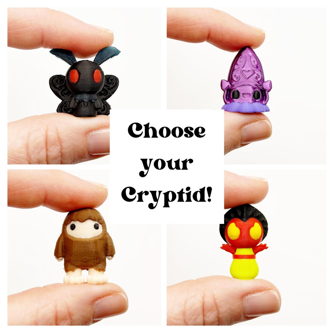 Creepy Cute Cryptids 3D Printed Animals Mothman Supernatural Bigfoot ...