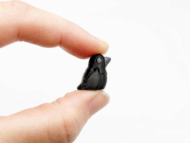 Mini Crows Articulated Animals 3D Printed Diorama Supply Desk Pet Tiny ...