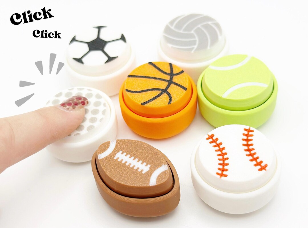 Fidget Clicker Sports Gifts Stim Toy Soccer Keychain Coach Party Favors ...