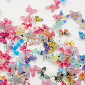 10 Pc Mini Butterflies, Miniature, Micro Kawaii Butterfly,tiny Acrylic ...