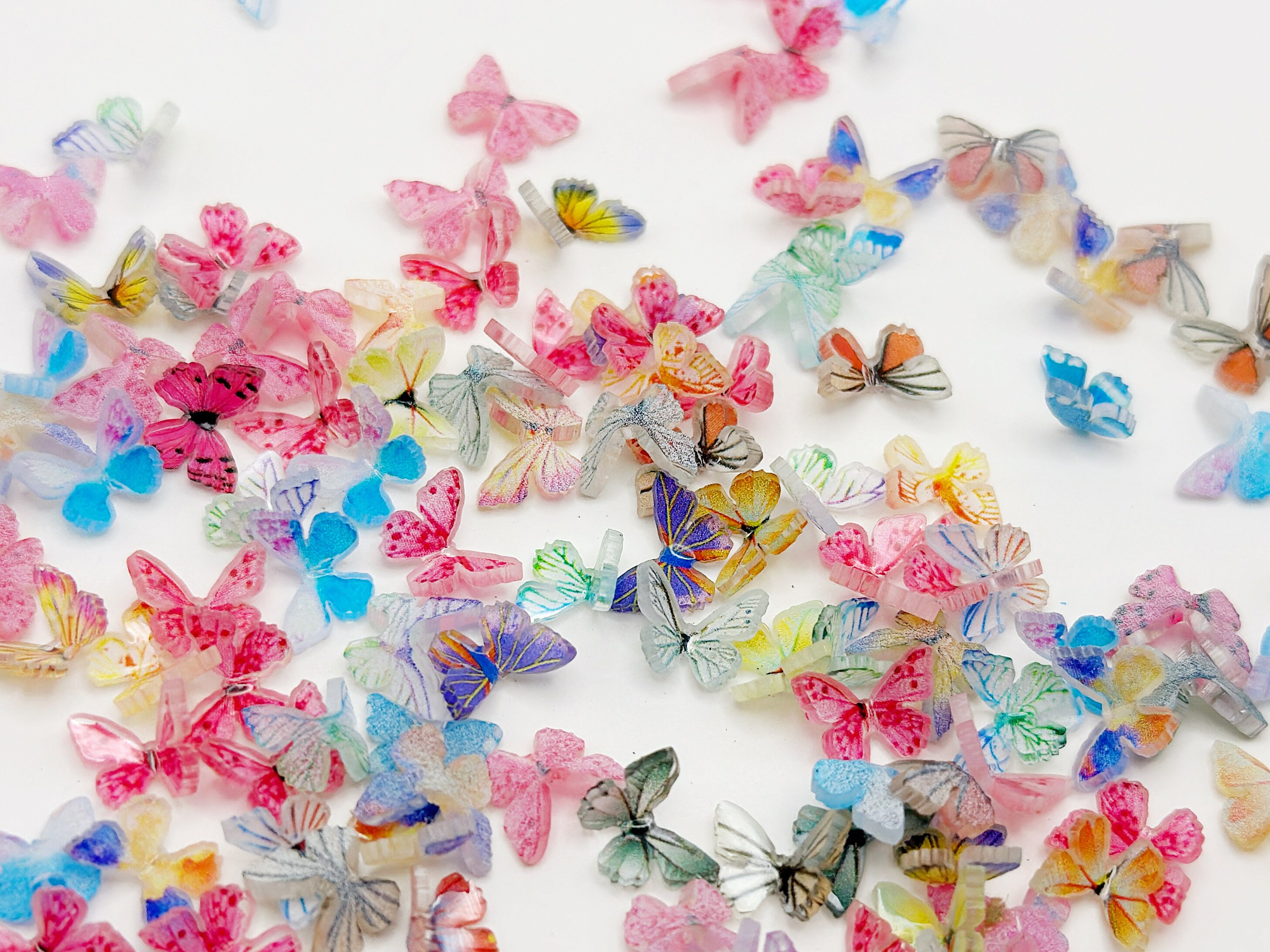10 Pc Mini Butterflies, Miniature, Micro Kawaii Butterfly,tiny Acrylic ...