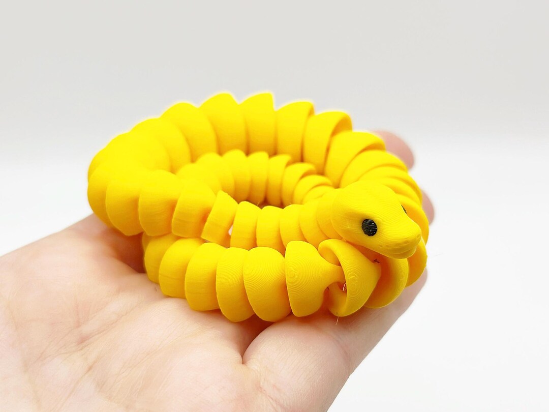 3d Printed Snake Articulated Snake Animals 3D Printed Desk Pet Stim Toy ...