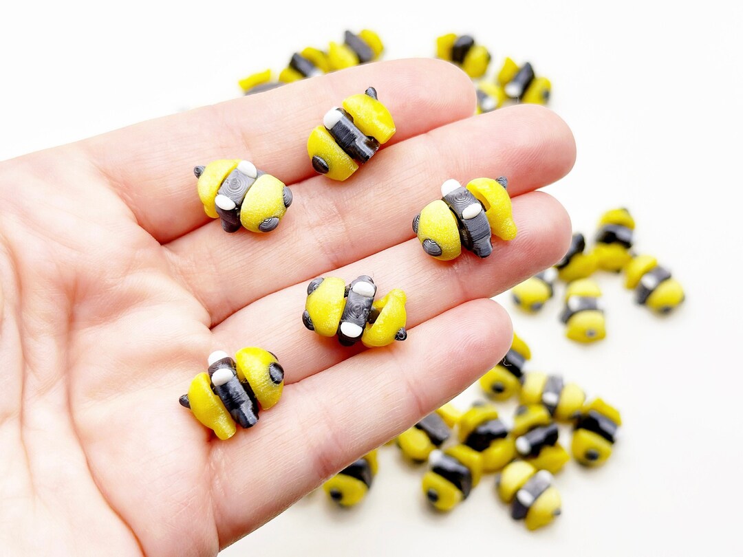 5pc Mini Bees Articulated Animals Miniature Figurines Diorama Terrarium ...
