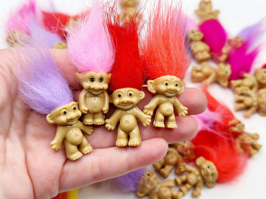 4 Pc Miniature Vintage Trolls Craft Supplies 90s Nostalgia Accessory ...