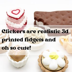 Fidget Clicker Fake Cake Keycaps Mechanical Keyboard Stim Toy Cinnamon ...