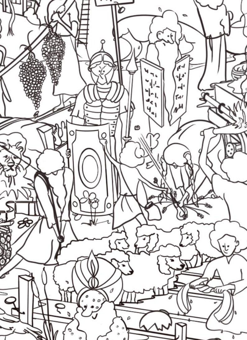 Coloring Page Bible Story Old Testament - Etsy Australia